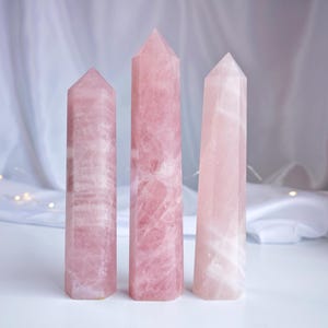 High Quality Rose Quartz Crystal Towers | Madagascar Rose Quartz VERY ...