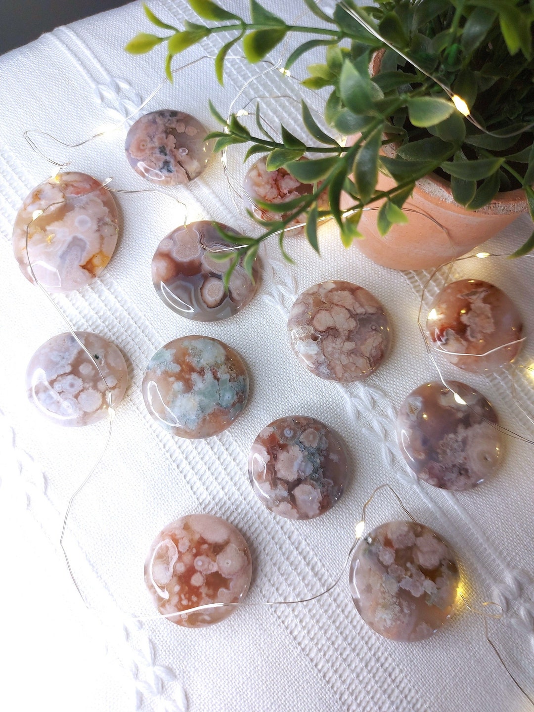 You Choose! | AMAZING Quality Flower Agate Palms/cabochons | Green ...
