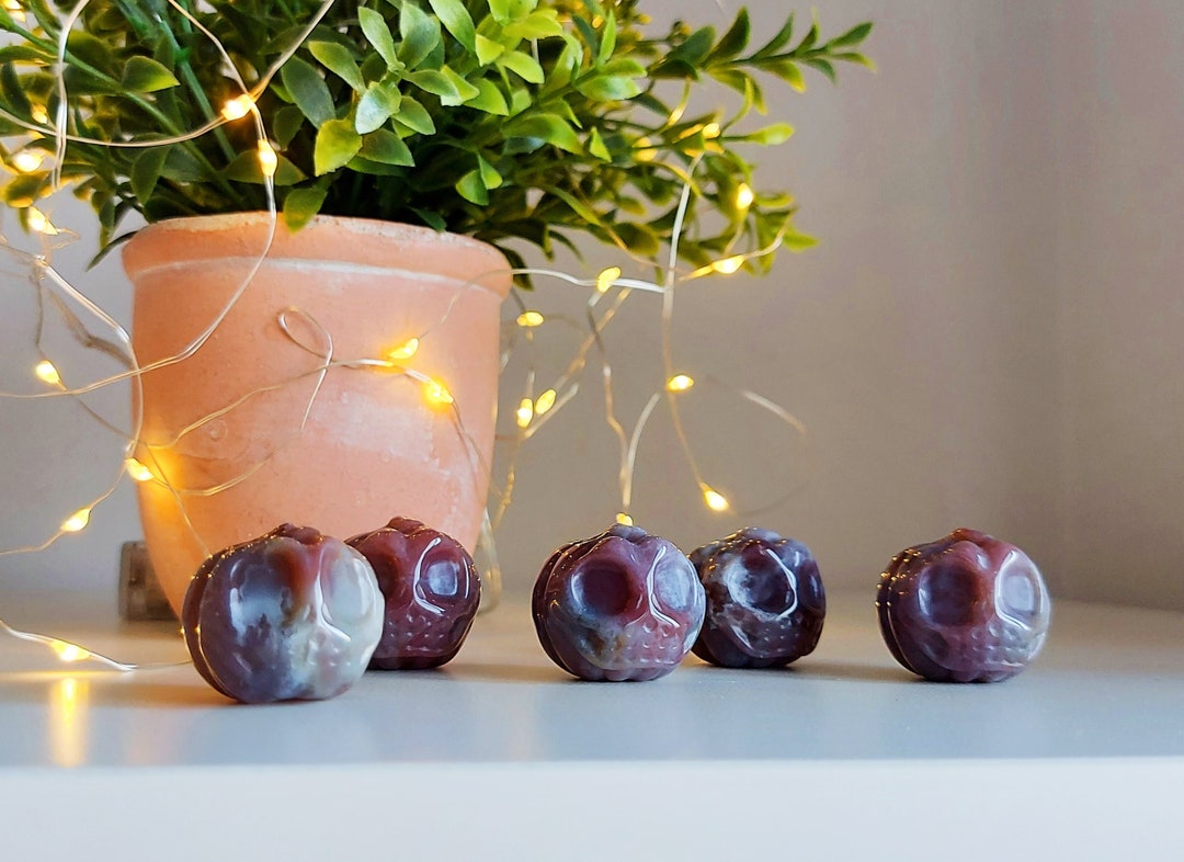 OCEAN JASPER Pumpkin Carvings W/ Jack's Head | Halloween Crystals ...