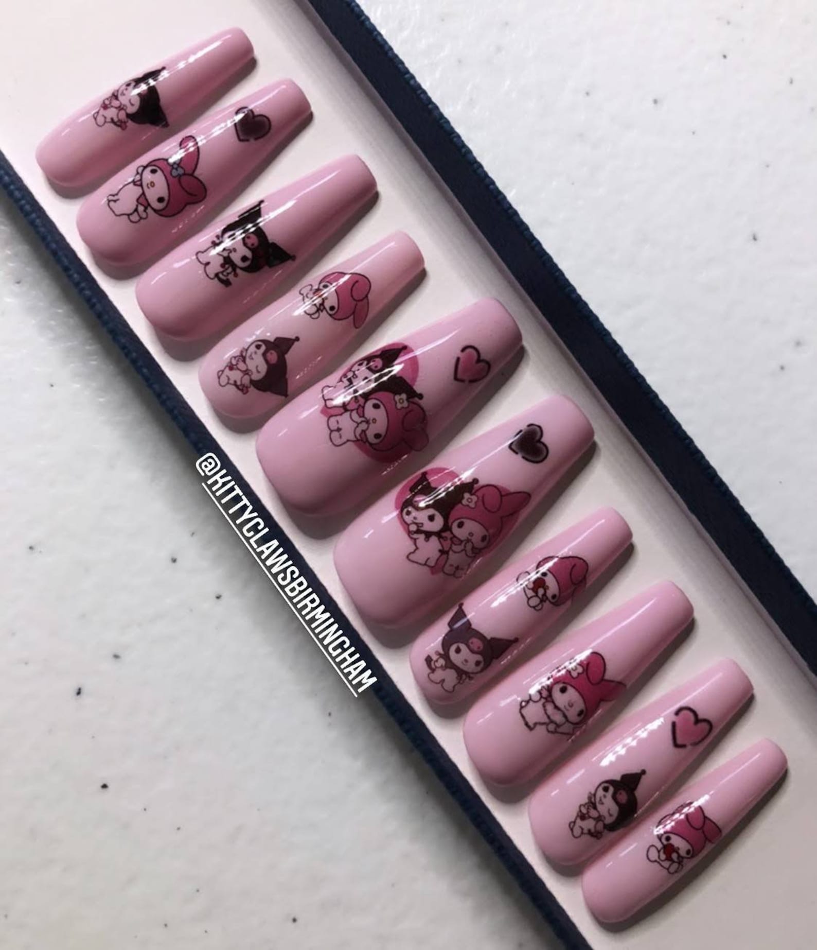My Melody X Kuromi Press On Nails Etsy Uk