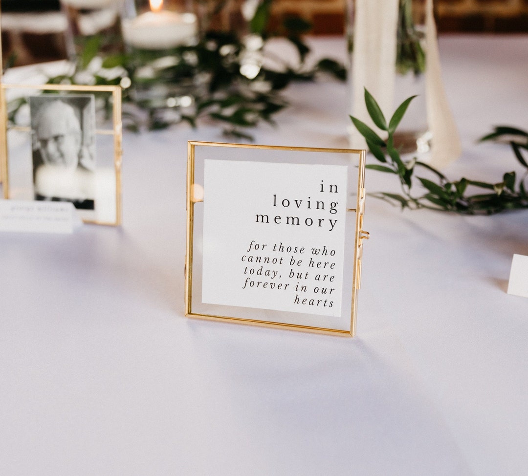 Block + Script | in Loving Memory Sign - Digital Download - Etsy