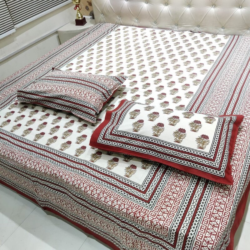 Block Print Bed Sheet - Etsy
