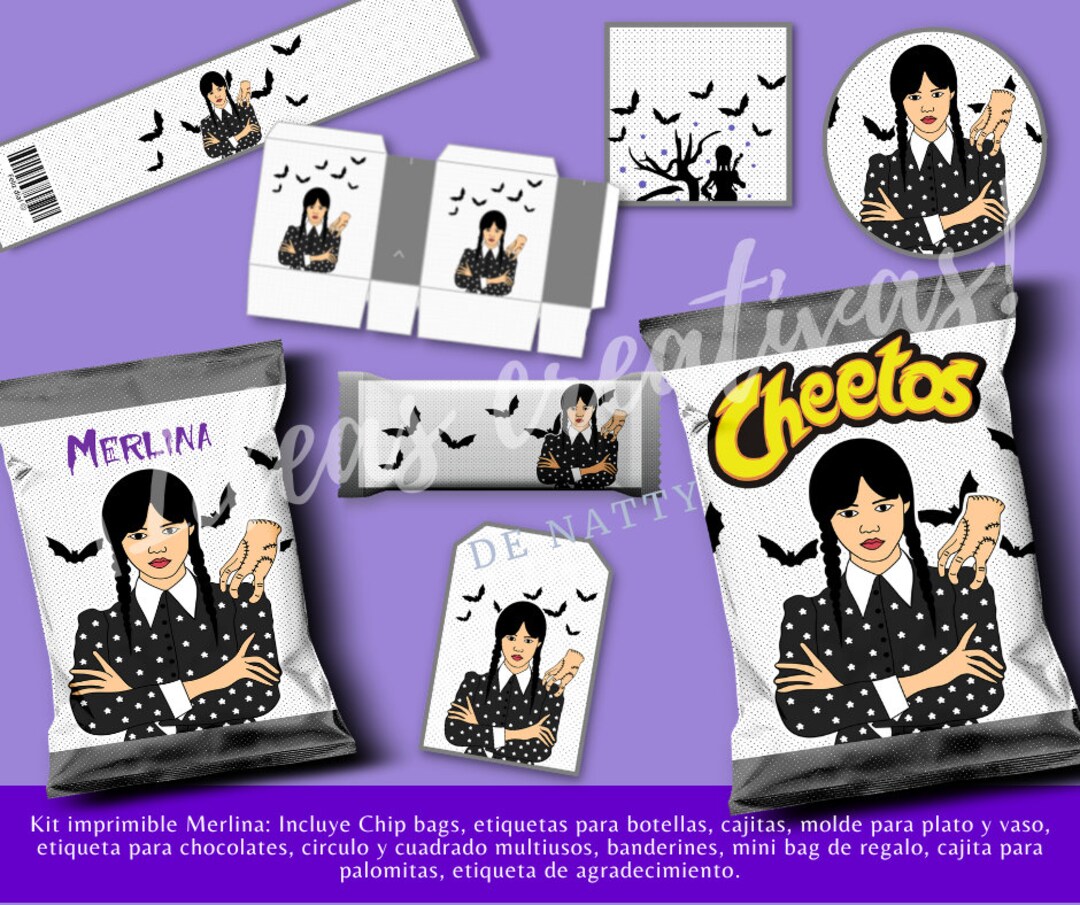 Printable Kit Merlina/ Wednesday - Etsy