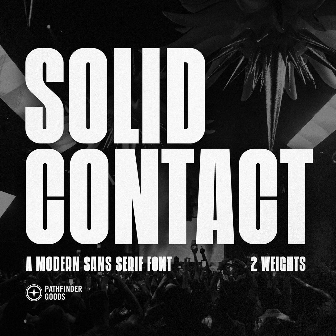 Solid Contact – Modern Condensed Sans Serif Font – Pathfinder Goods PDX ...