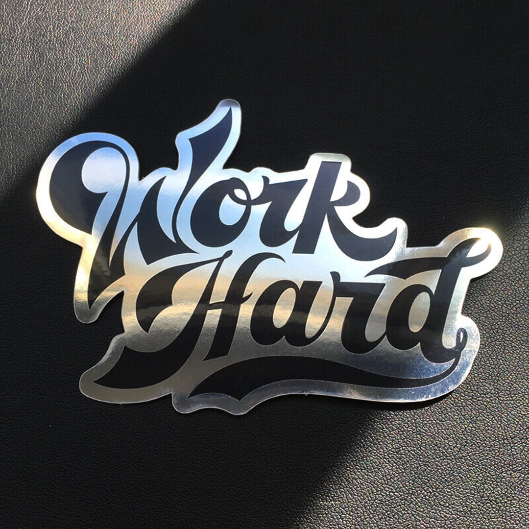 Work Hard Sticker - Etsy