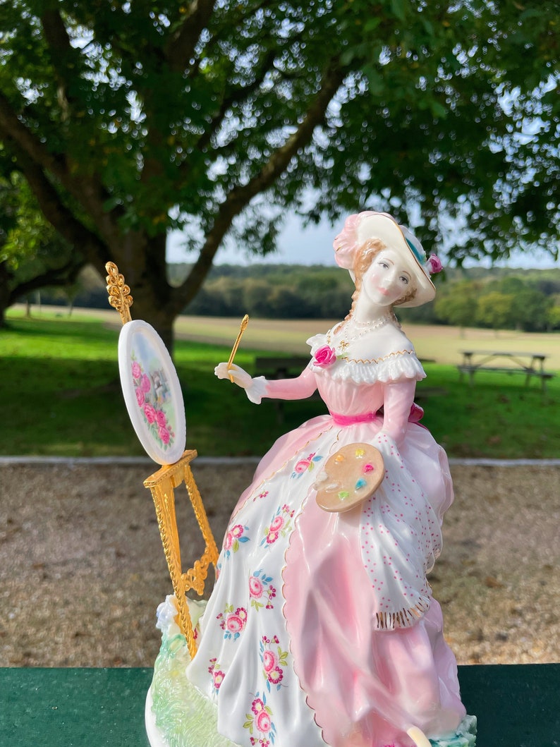 Rare Royal Worcester Figurine Painting the Graceful Arts Limited ...