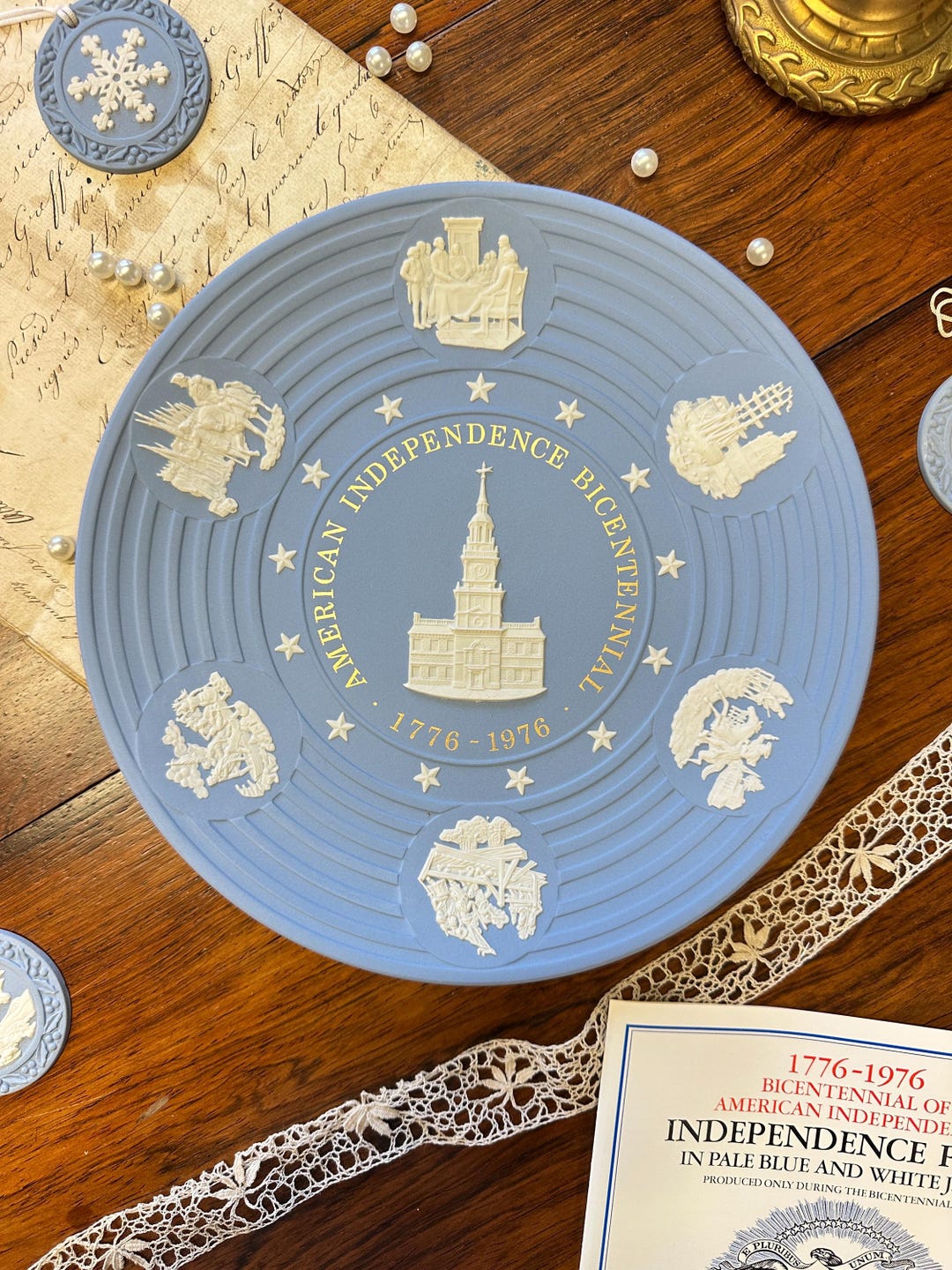 Wedgwood Bicentennial American Independence Plate 1776 - 1976 Original ...