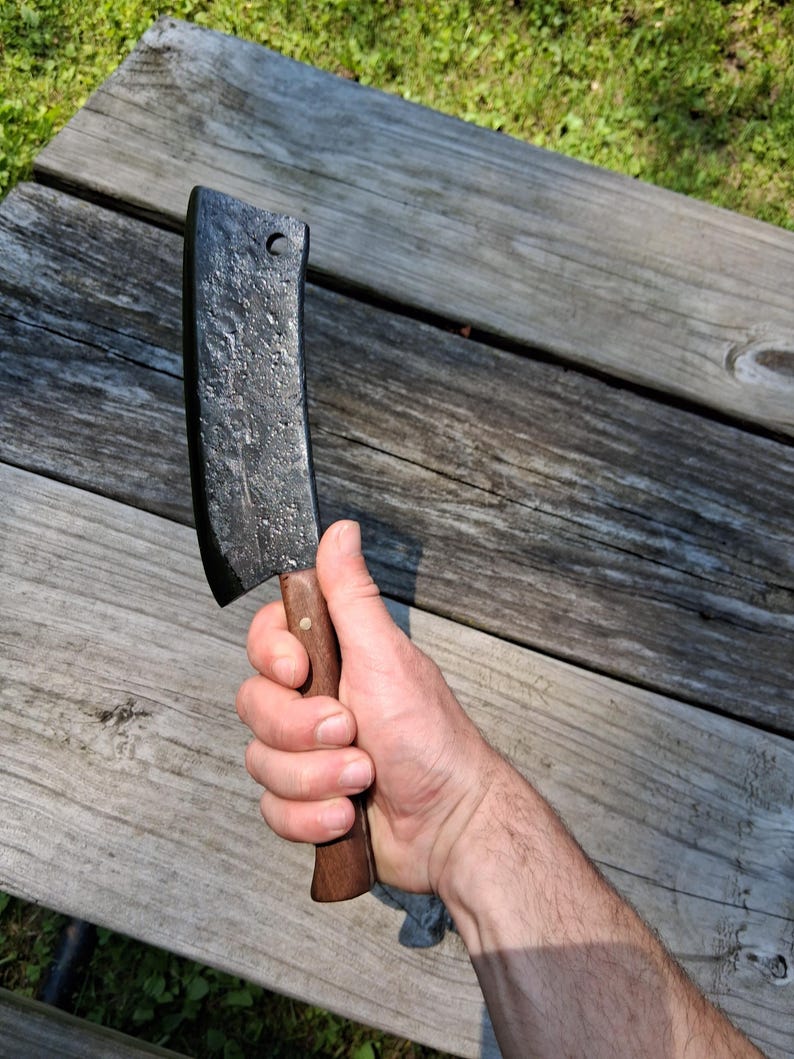 Rustic Hand Forged Cleaver - Etsy