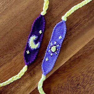 Sun Moon Matching Friendship Bracelets - Etsy