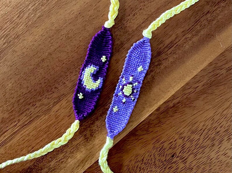 Sun Moon Matching Friendship Bracelets - Etsy
