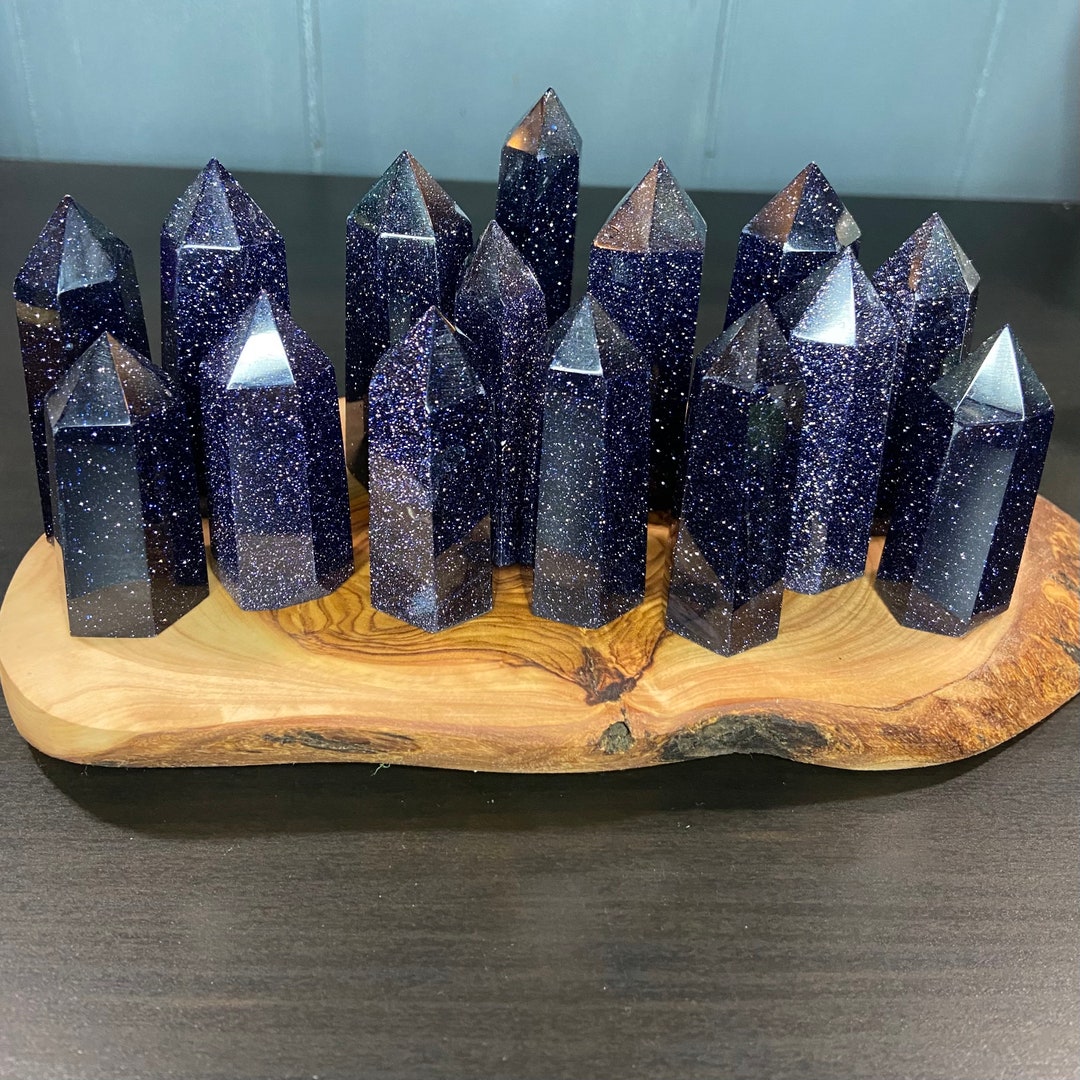 Blue Sandstone Crystal Tower | Man Made - Etsy