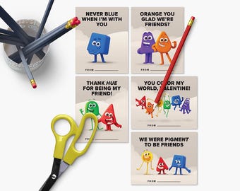 Numberblocks Printable Valentines for Kids School Classroom Girl Boy ...