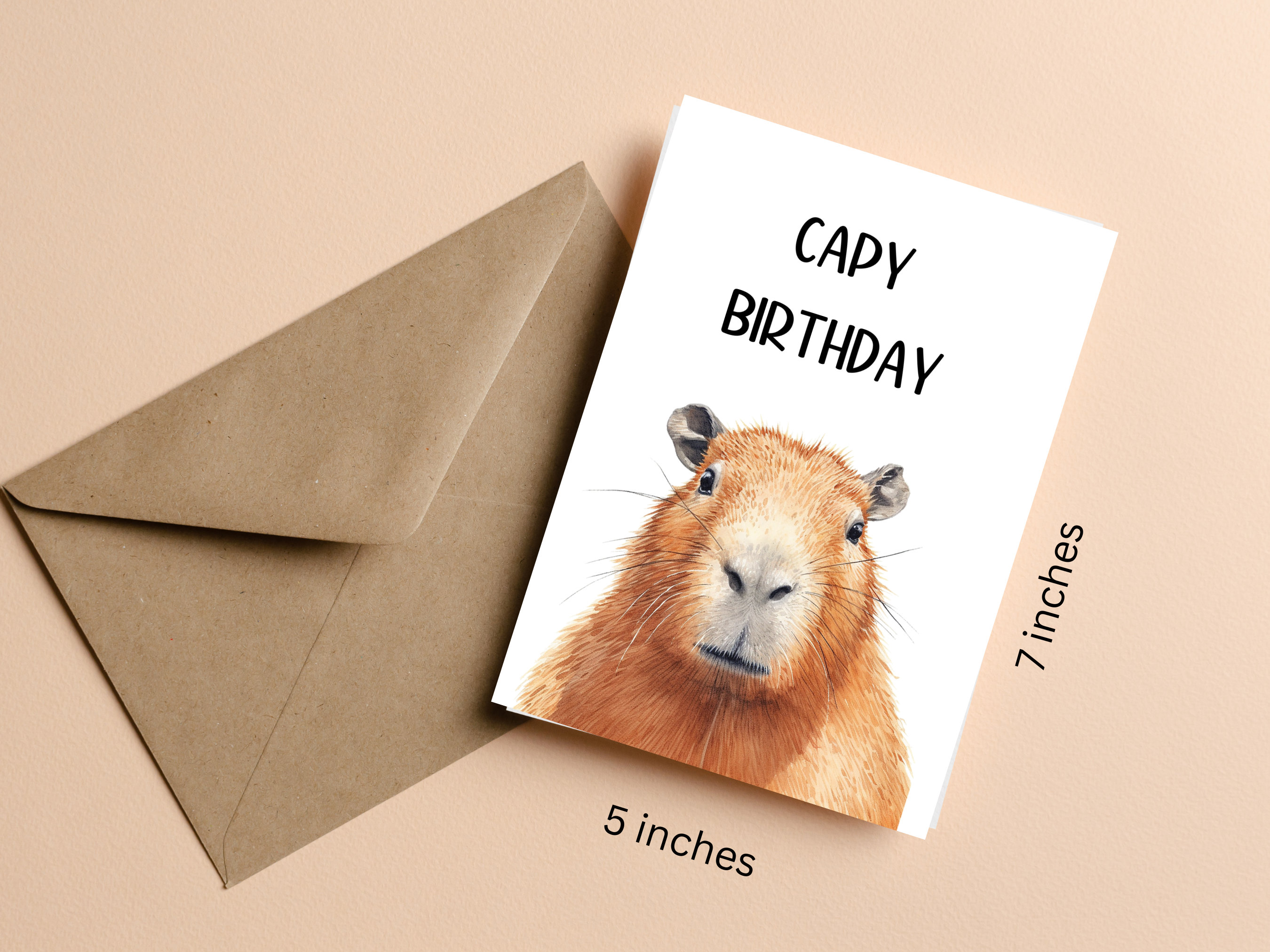 Capybara Birthday Card Printable Birthday Card - Etsy