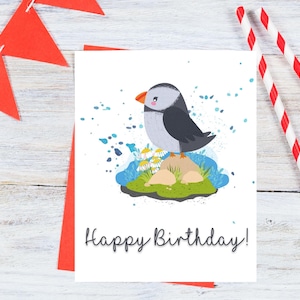 Puffin Birthday Card | Printable Birthday Card | Children's Card ...
