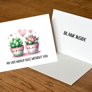 Printable Succulent Valentine's Day Card, Instant Download, Valentine ...
