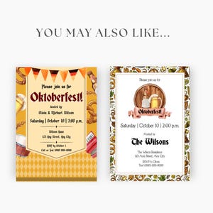 Editable Oktoberfest Invitation Template - DIY Party Invite Instant ...