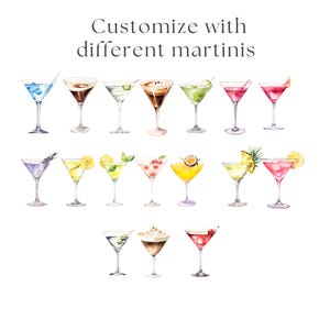 Martini Bar Sign, Signature Drinks, Cocktail Menu, Custom, Instant ...