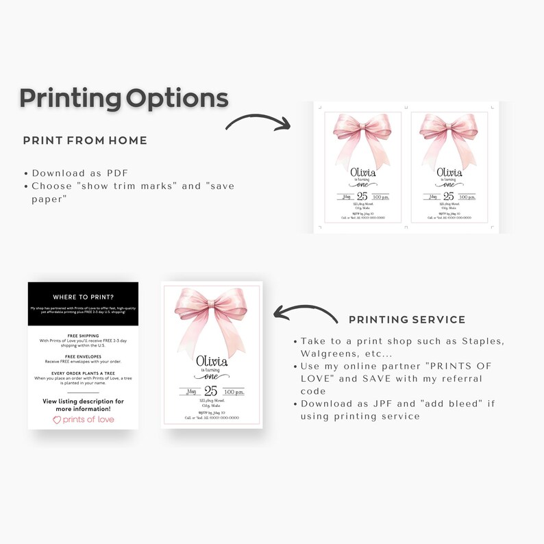 Coquette Pink Bow Editable Birthday Invitation Template, Printable ...