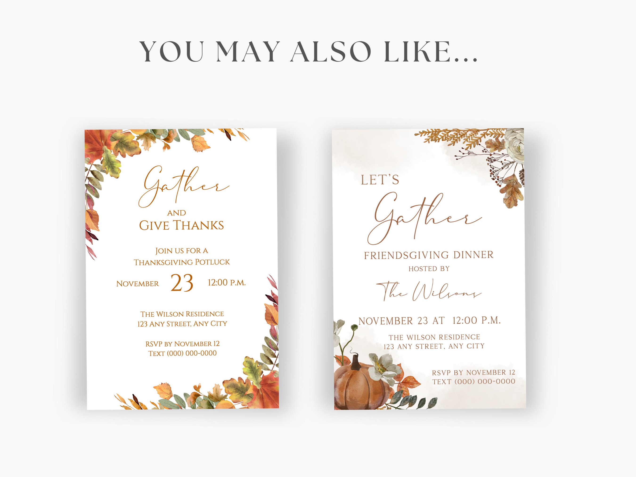 Editable Friendsgiving Invitation Template Thankful AF - Etsy