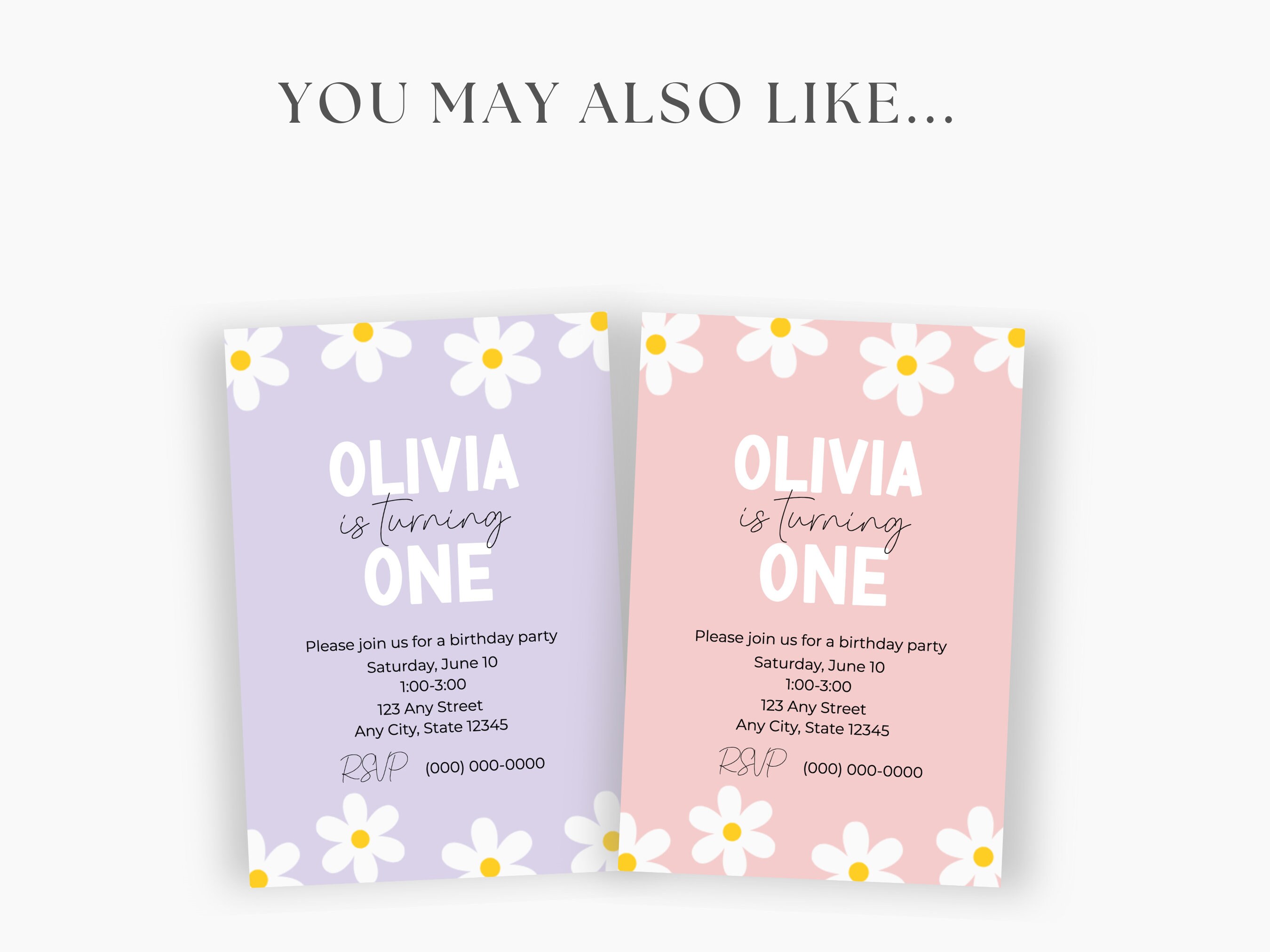 Editable Daisy Birthday Banner Printable Bunting Instant - Etsy