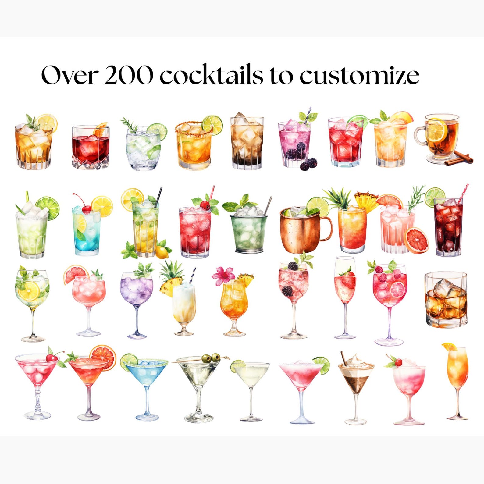 Graduation Signature Cocktail Sign: Editable Bar Menu Template - Etsy