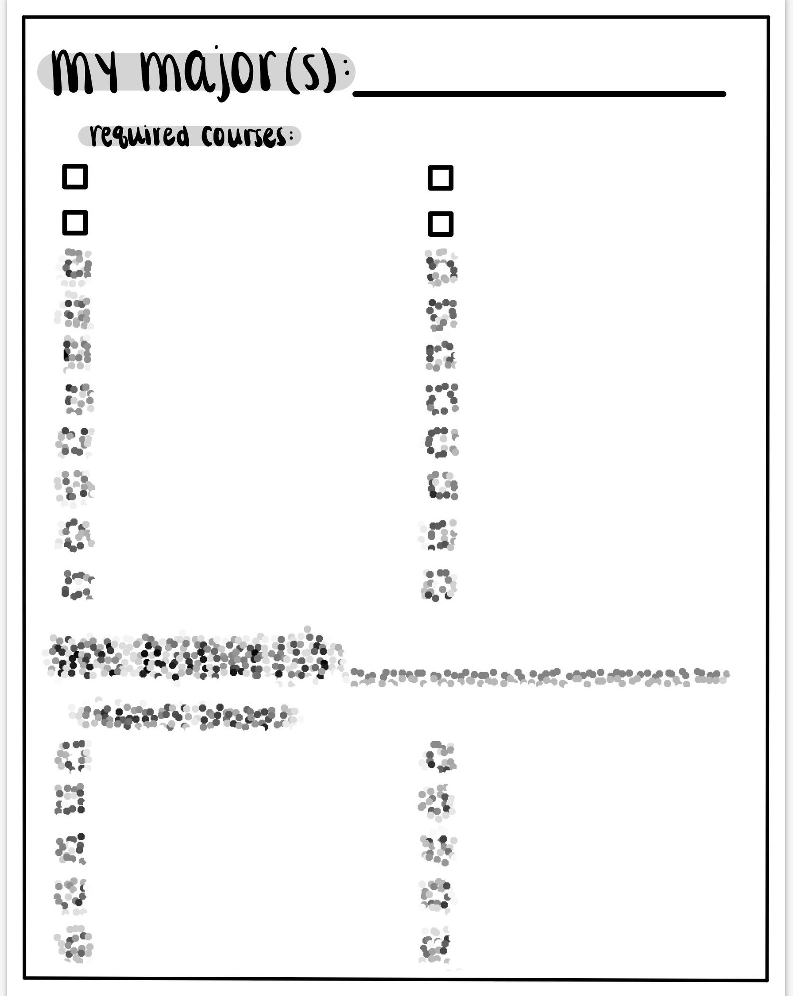 4 Year Plan Template (pre-med Edition) - Etsy