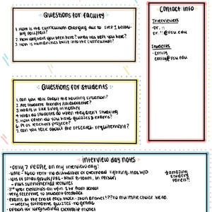 Medical School Interview Notes Template - Etsy