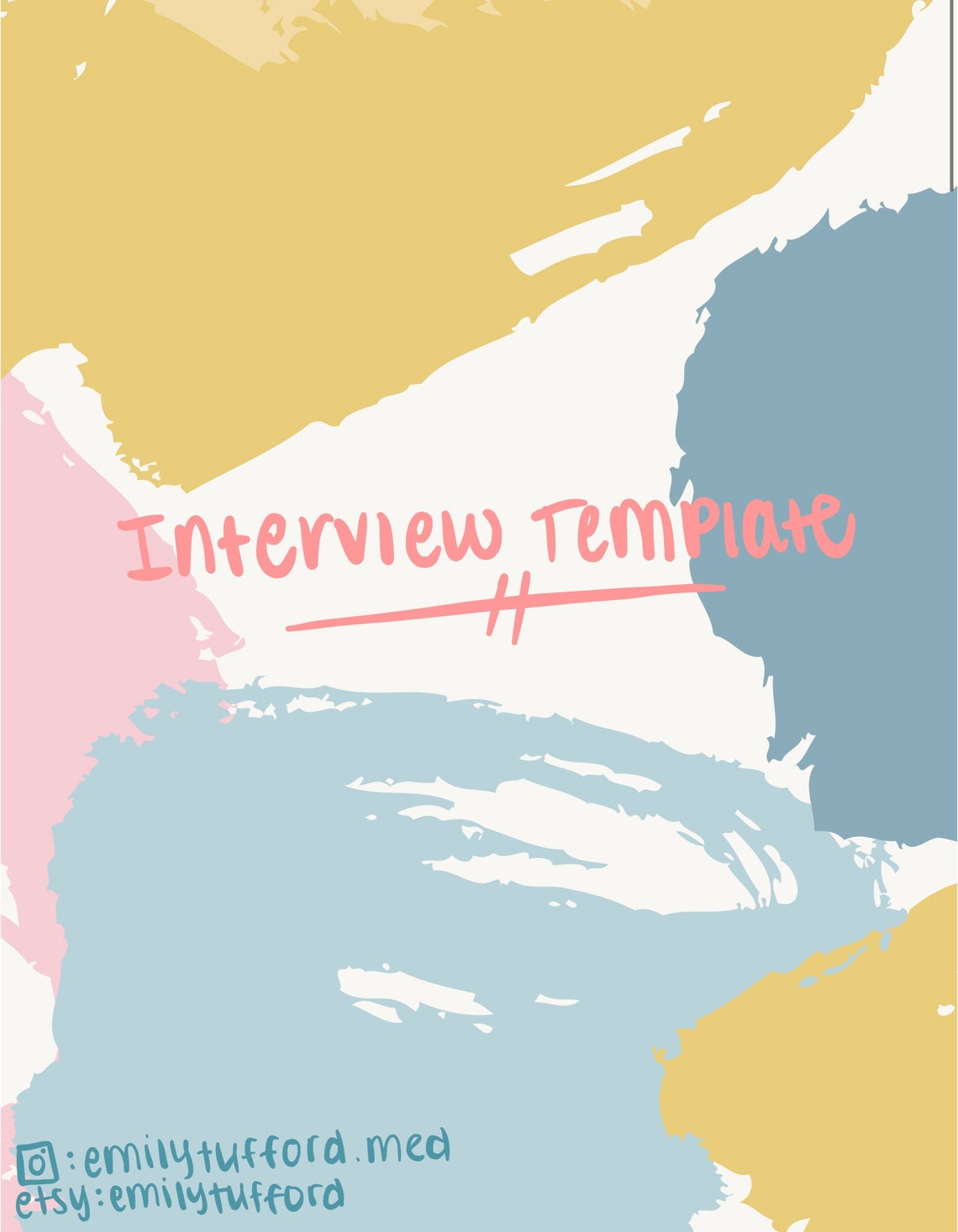 Medical School Interview Notes Template - Etsy