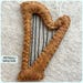 Felt Harp Ornament PDF Template Pattern and Instructions – Elegant ...