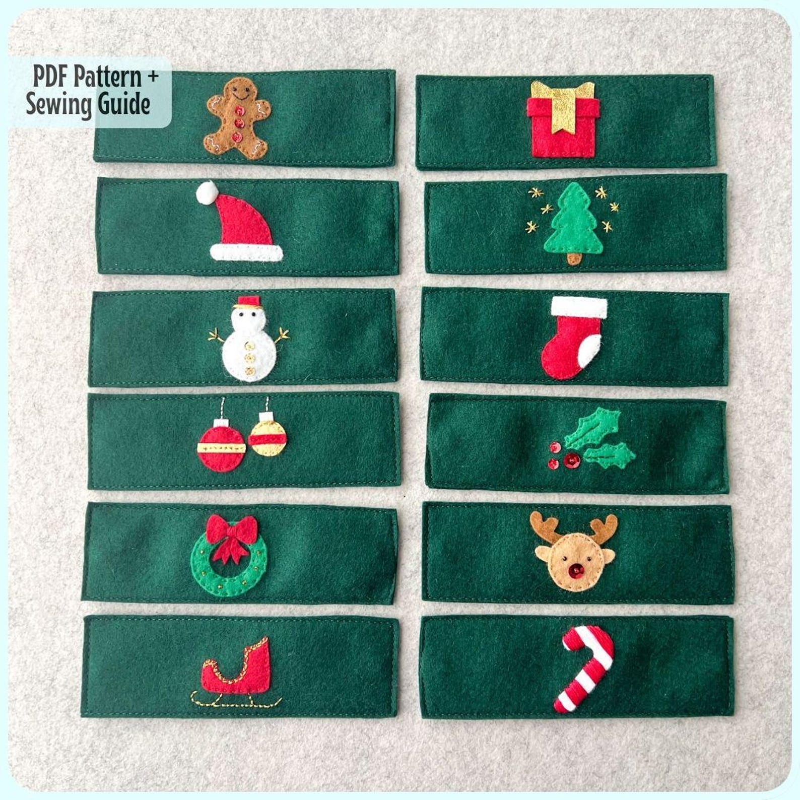 Felt Christmas Napkin Ring PDF Pattern and Instructions: Instant ...
