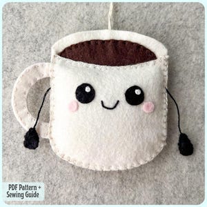 Felt Coffee & Donut Ornament Pattern: Besties DIY (PDF Template) - Etsy