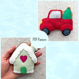 Christmas Felt Ornament Bundle. Pattern Template and Sewing Guide ...