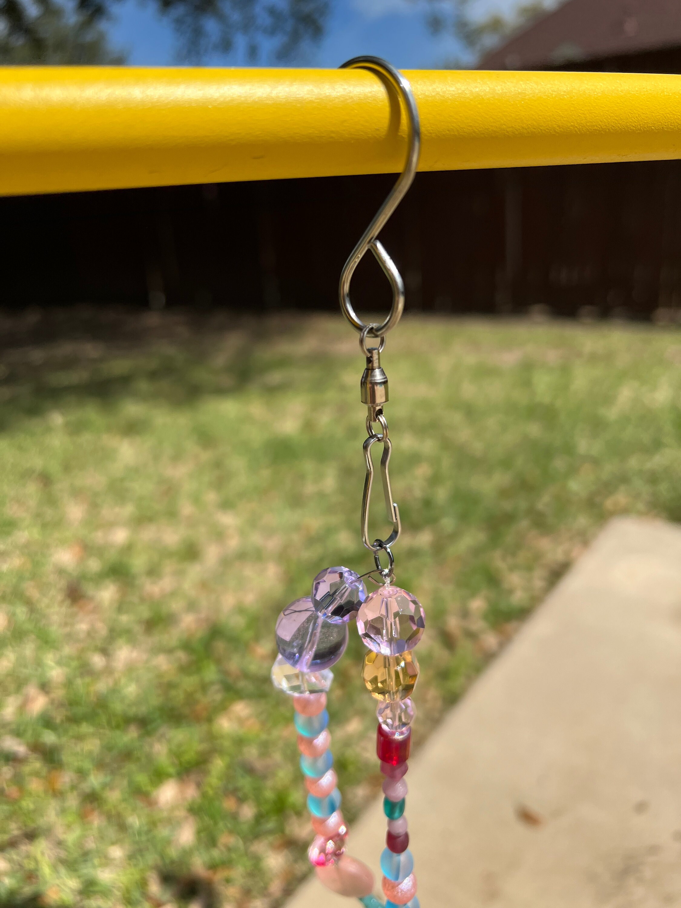 Double Strand Spiral Memory Wire Colorful Beaded & Crystal Sun Catcher ...