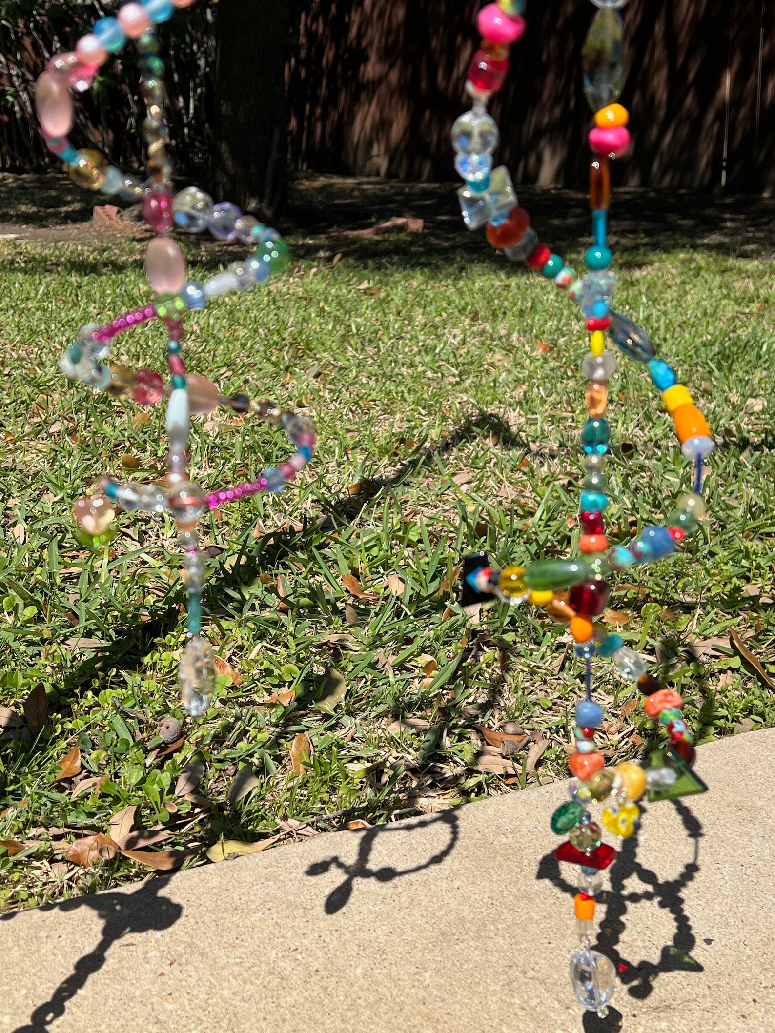 Double Strand Spiral Memory Wire Colorful Beaded & Crystal Sun Catcher ...