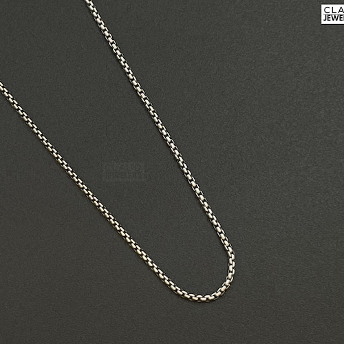 925 Sterling Silver Round Box Link Chain Necklace Men and - Etsy