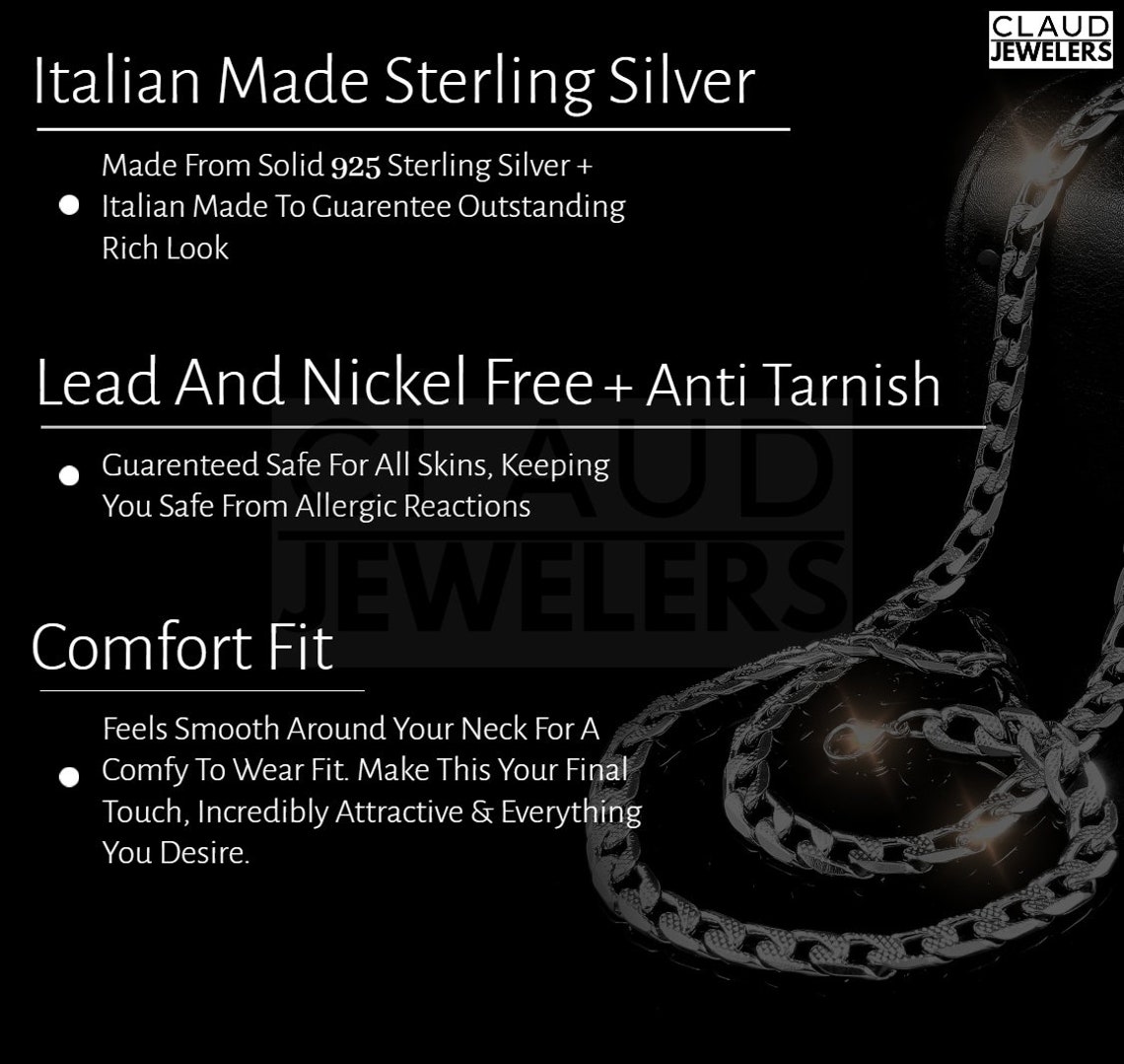 Italian Solid Sterling Silver Rope Link Chain Necklace 925 - Etsy
