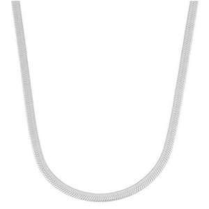 925 Solid Sterling Silver Flat Herringbone Snake Chain Necklace - Etsy