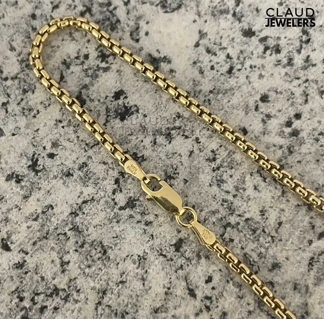 Solid 925 Sterling Silver 2.5MM Round Box Chain Necklace Italian Made ...