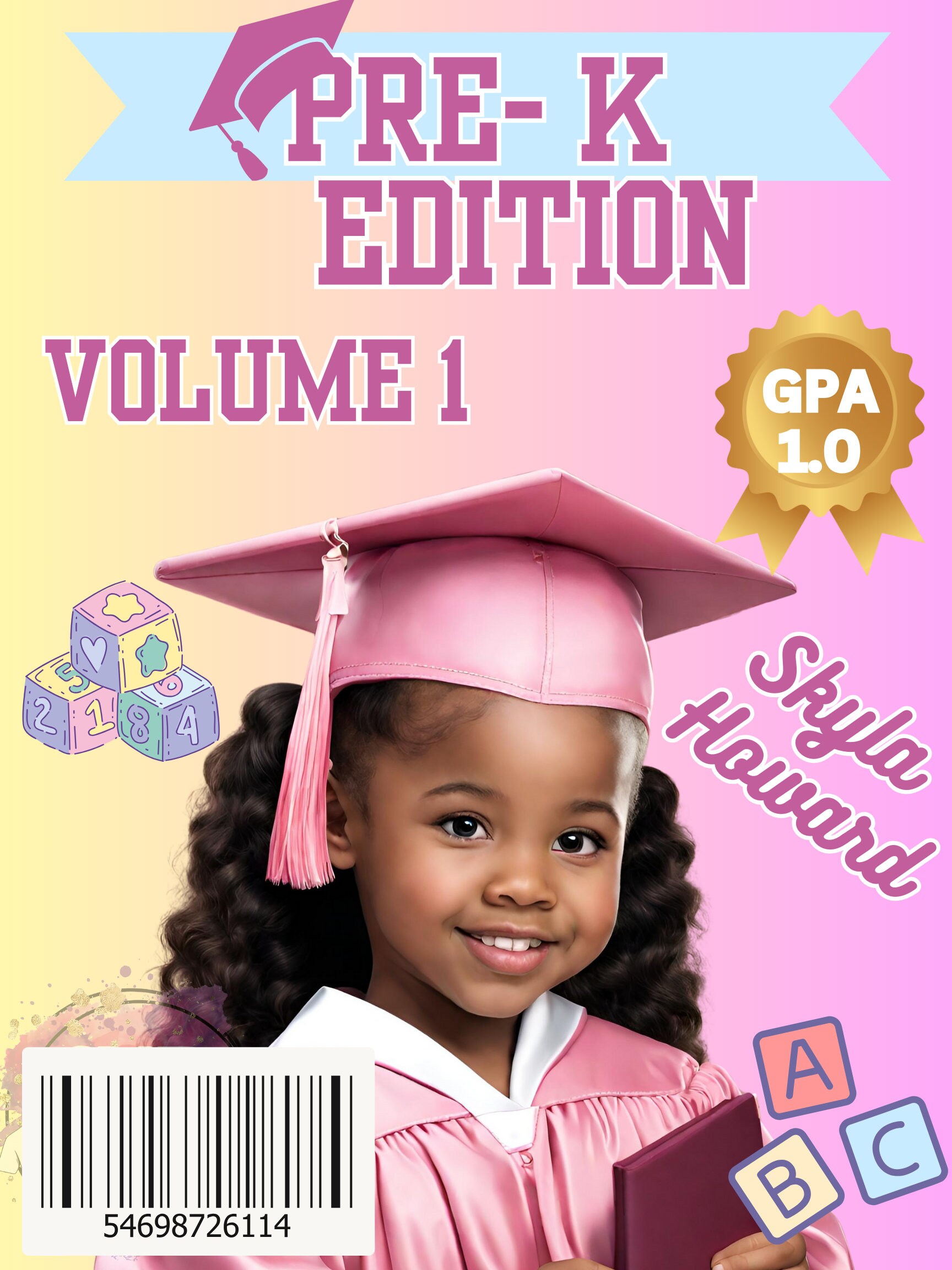 Beautiful Editable Magazine Template, Kids Magazine Cover, Graduation ...