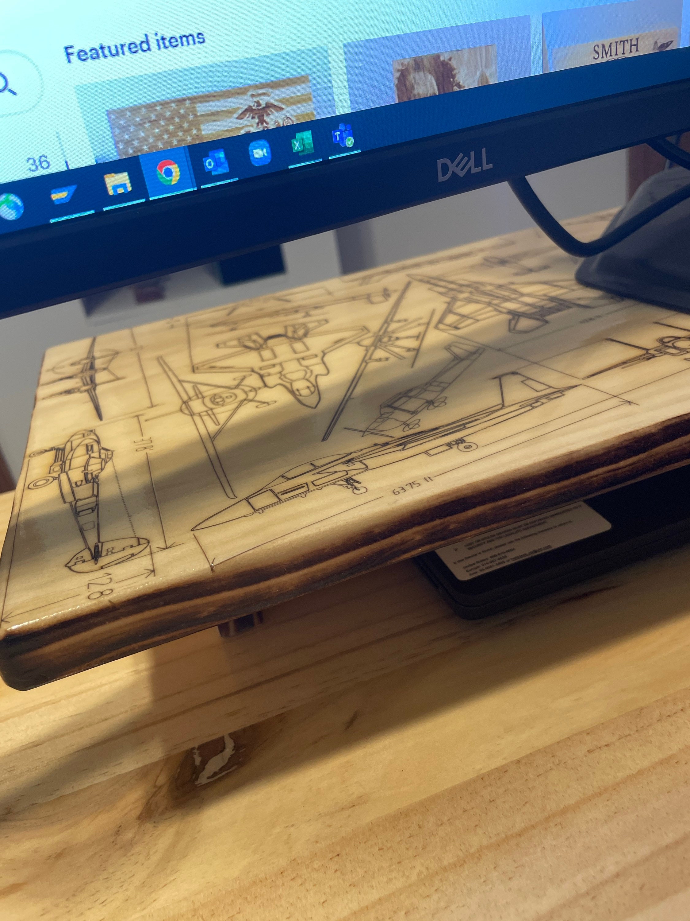 Custom Personalized Engraved Desk Riser Desk Stand Dual - Etsy