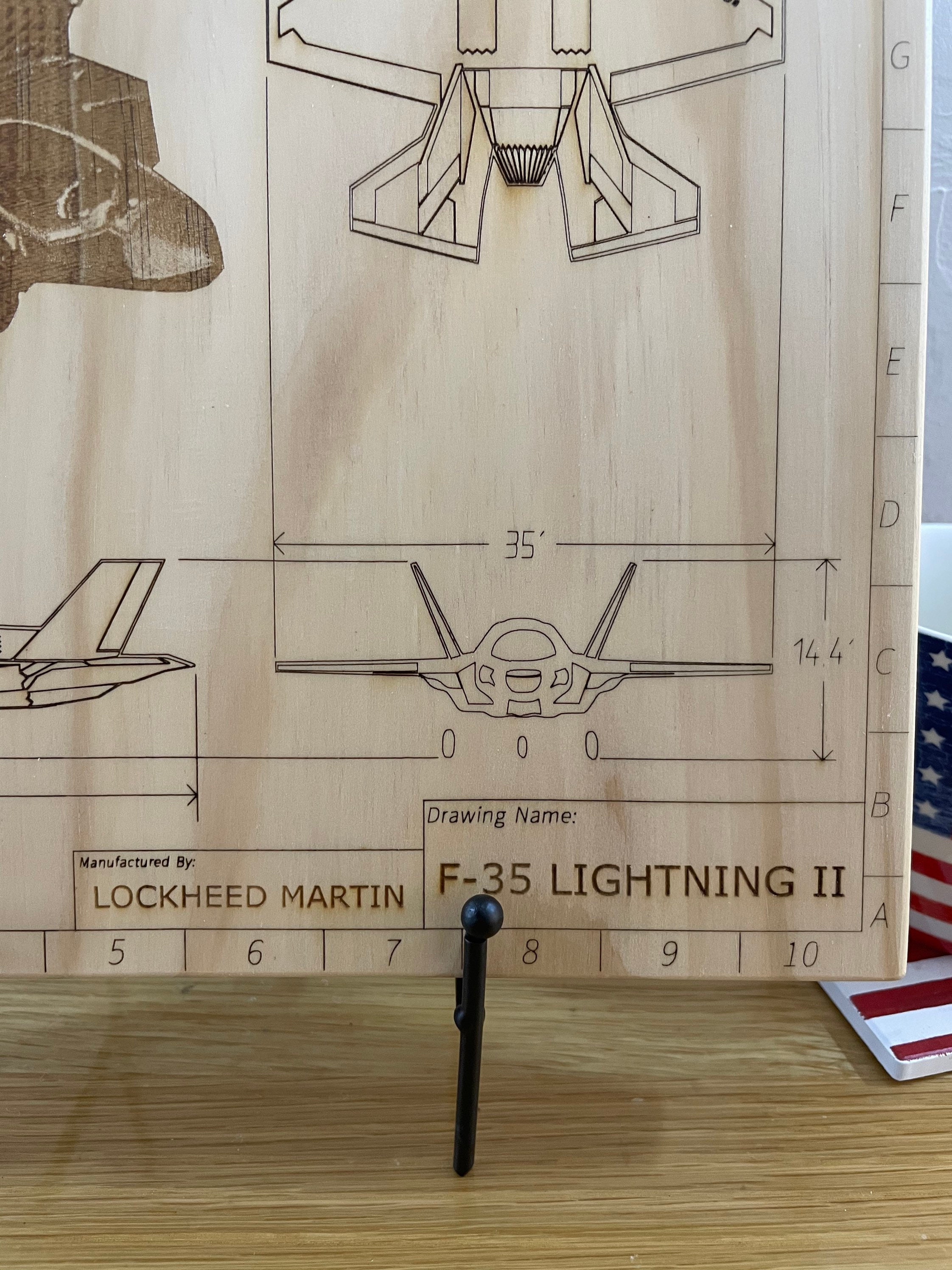 Lockheed Martin F-35 Lightning II Blueprint Wall Art Laser - Etsy