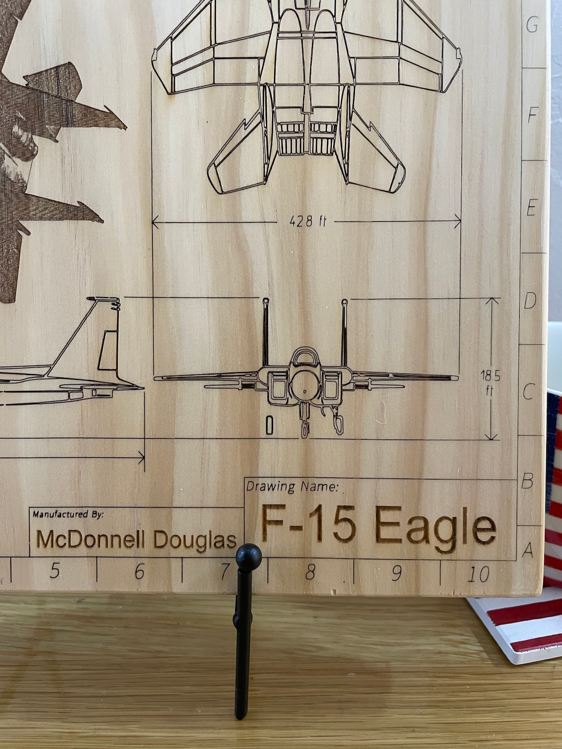 Mcdonnell Douglas F-15 Eagle Blueprint Wall Art Laser - Etsy