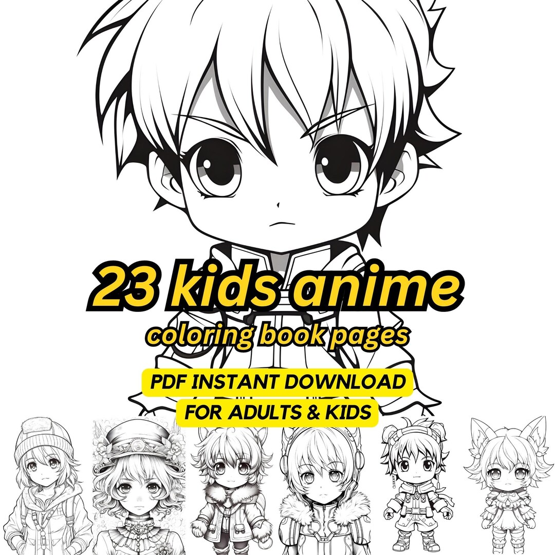 23 Kids Anime Coloring Book Pages, Coloring Pages for Kids Coloring ...