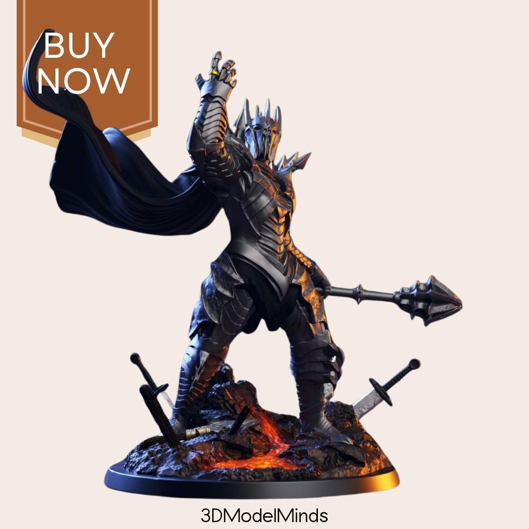 Sauron Mini LOTR STL File, 3D Digital Printing STL File for 3D Printers ...
