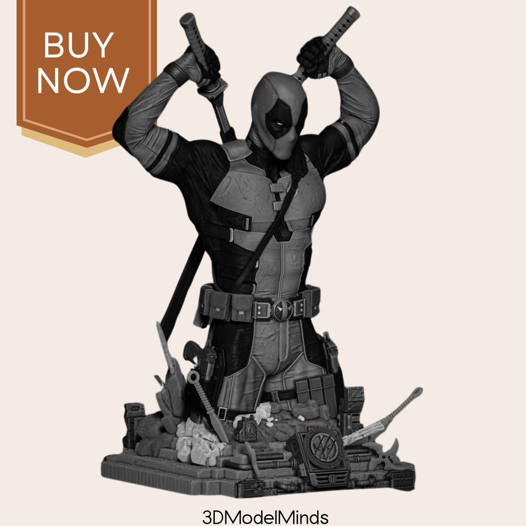 Deadpool 2024 Bust STL File, 3D Digital Printing STL File for 3D ...