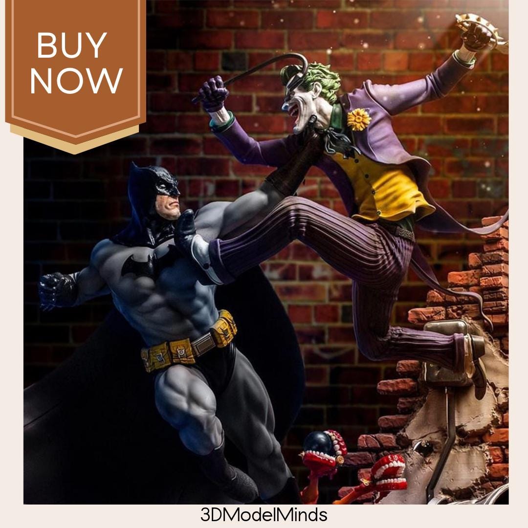 Batman Vs Joker STL File, 3D Digital Printing STL File for 3D Printers, Movie Characters, Games ...