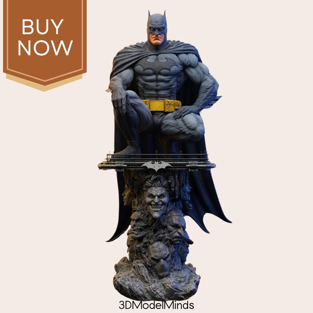 Batman STL File, 3D Digital Printing STL File for 3D Printers, Movie ...