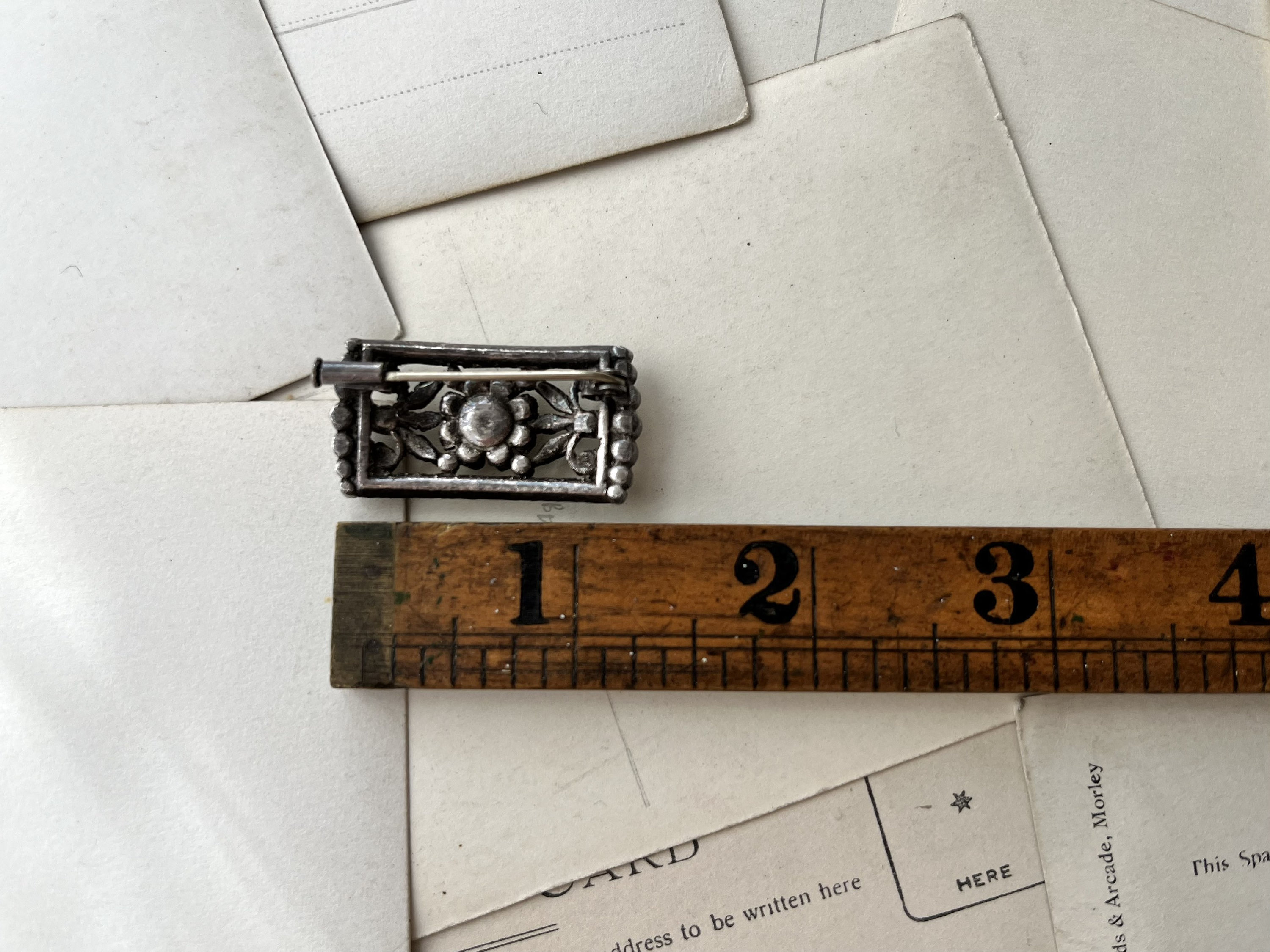 Antique Art Deco PASTE BROOCH Geometric Clear Paste Statement - Etsy