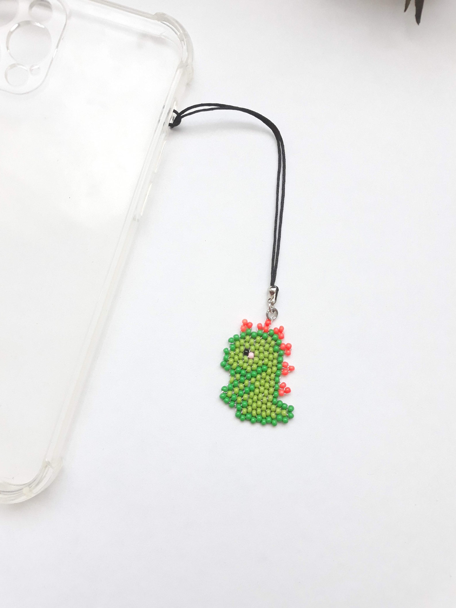 Dinosaur Keychain,dinosaur Phone Accessory,beaded Dino,charm for Bag or ...