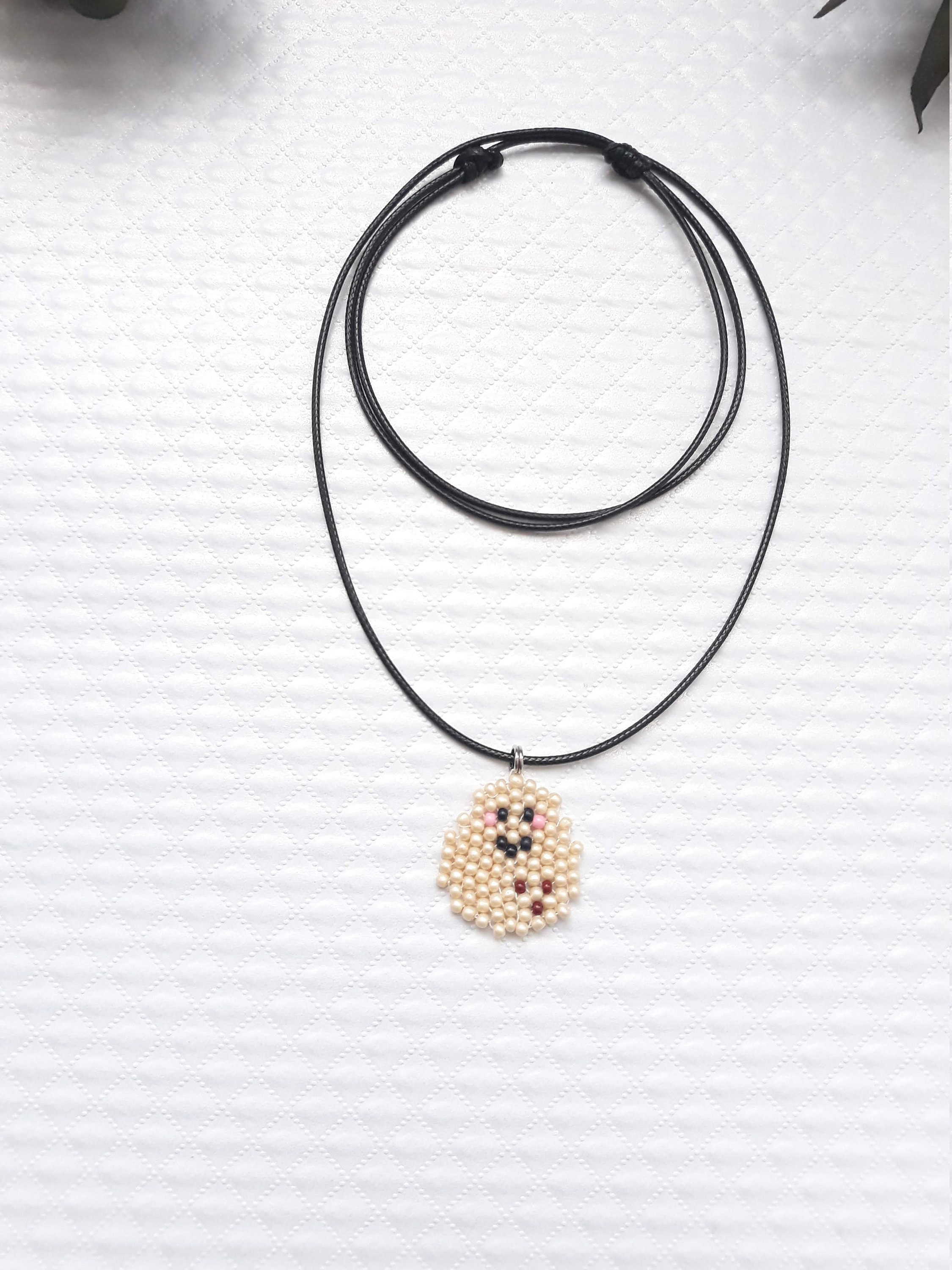 Beaded Potato Necklace: Kawaii Handmade Glass Bead Jewelry - Etsy
